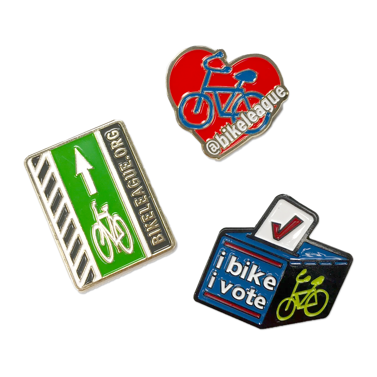 Lapel Pin Set – Bike League | League of American Bicyclists